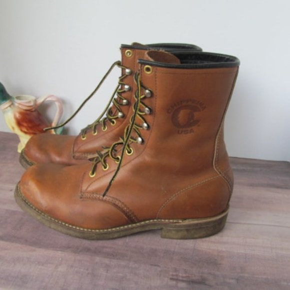 Chippewa | Shoes | 96s Vintage Original Chippewa Boots Mens Work Boots Sz 8 Chippewa Boots Mens ...